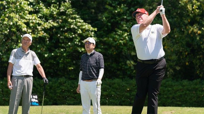 Trump y Shinzo Abe jugaron al golf antes de negociar temas “sensibles ...