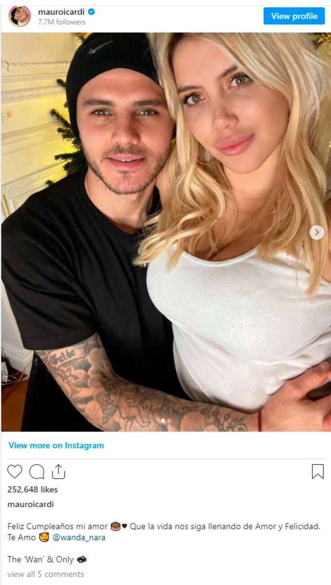 El romántico posteo de Mauro Icardi por el cumpleaños de Wanda Nara ...