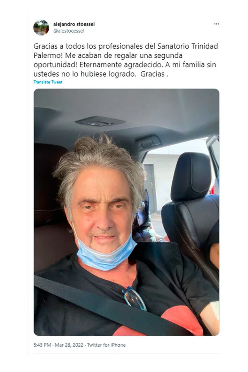 Alejandro Stoessel, el papá de Tini, recibió el alta médica - Diario ...