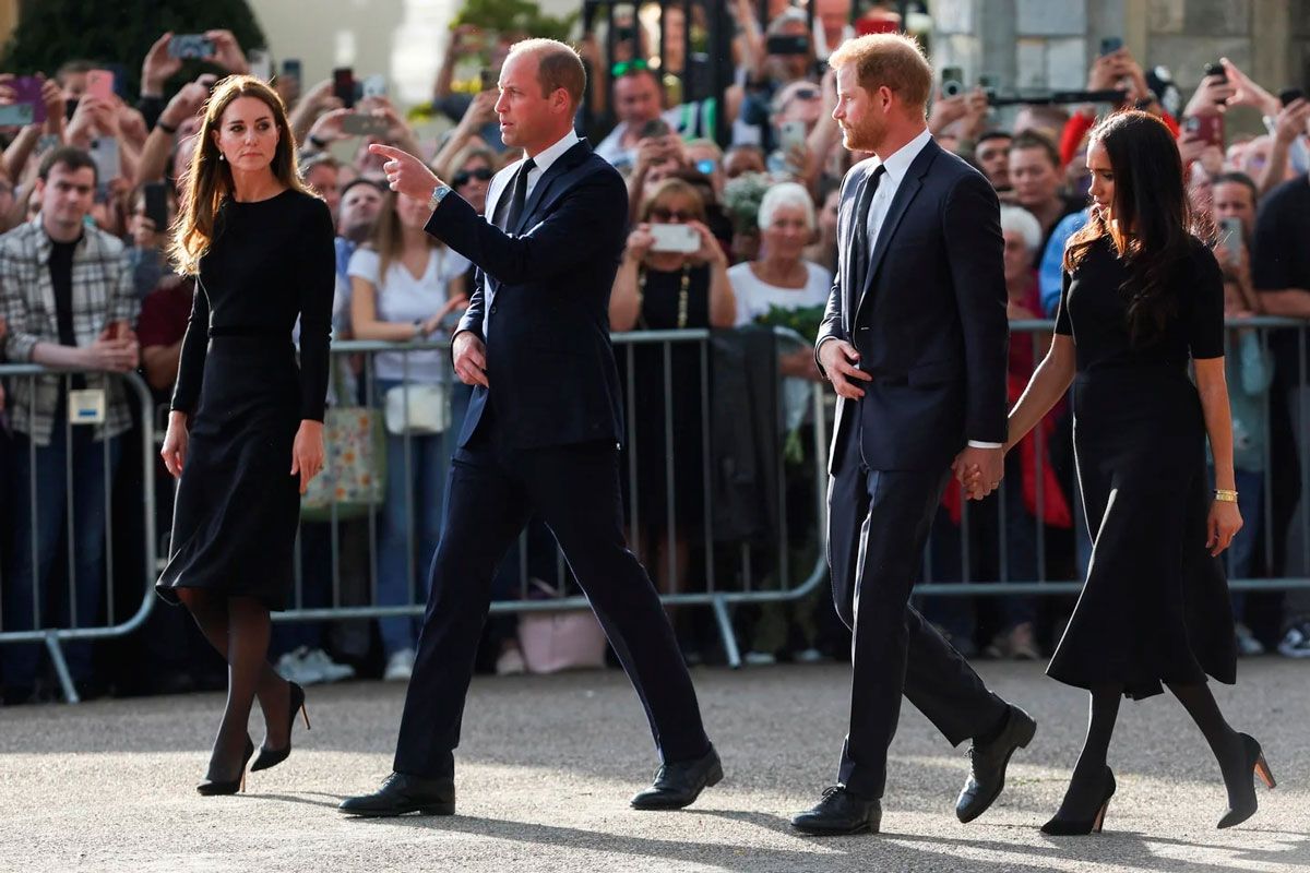 William, Kate, Harry y Meghan se mostraron juntos tras la muerte de la reina Isabel II - Diario ...