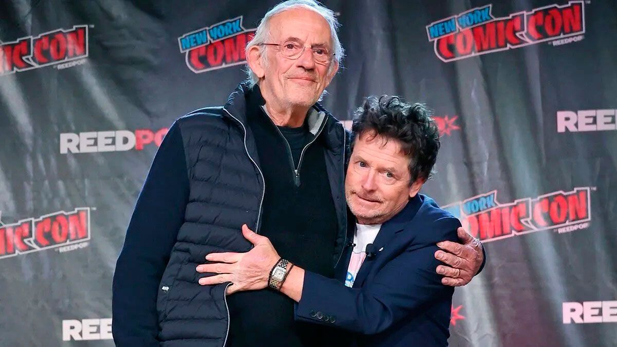 El emotivo reencuentro de Michael Fox y Christopher Lloyd, estrellas de ...