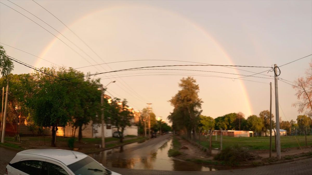 Fotos: tras la feroz tormenta, un arcoíris embelleció el cielo de ...