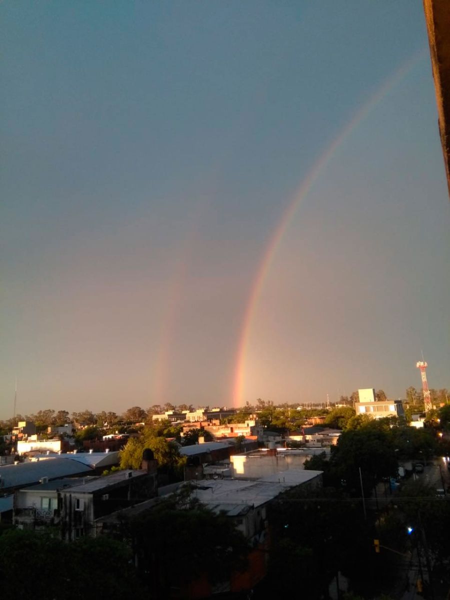 Fotos: tras la feroz tormenta, un arcoíris embelleció el cielo de ...