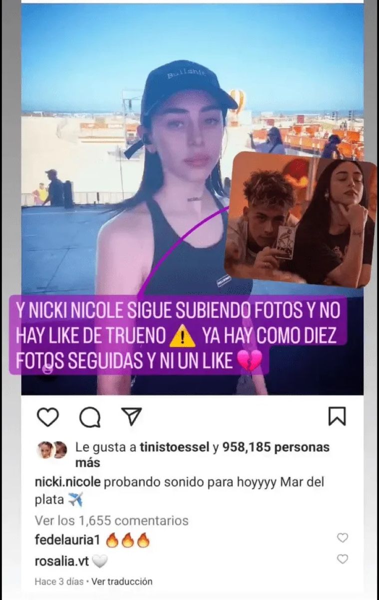 Nicki Nicole lloró en pleno concierto y alimentó los rumores de separación con Trueno - Diario ...
