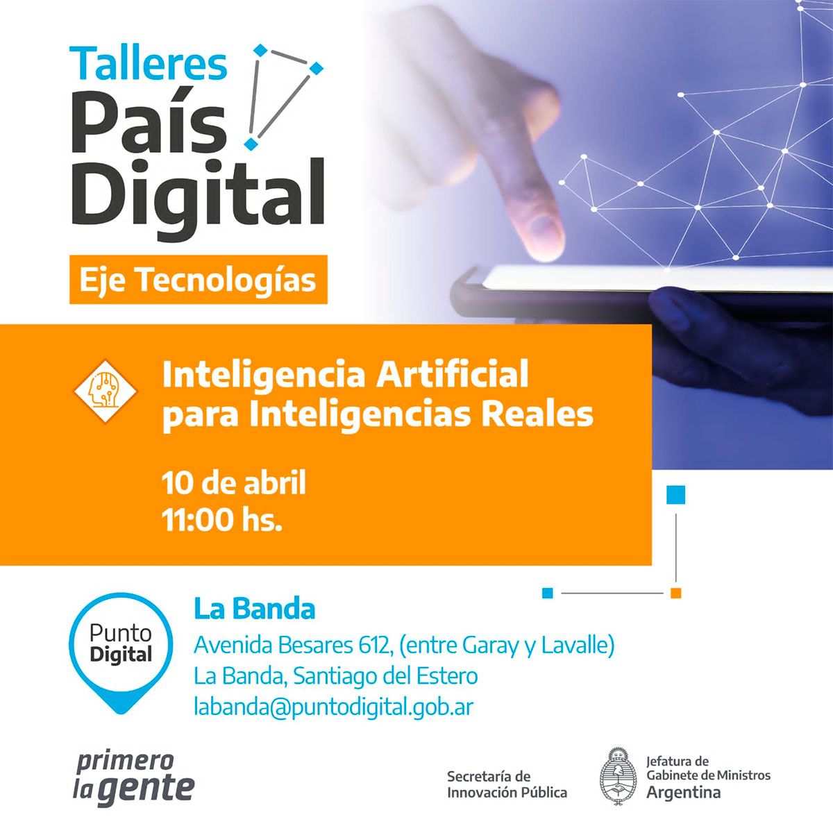 A través de “Punto digital” se invita a participar sobre el taller de inteligencia artificial en ...