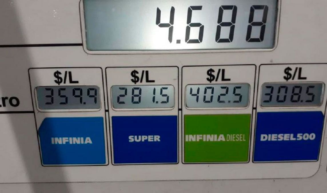 Comenzaron a regir los nuevos precios de YPF y el litro de nafta súper ya supera los $281 en ...