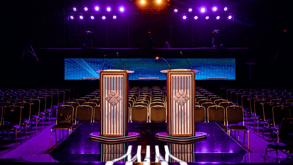 En imágenes: así es el salón en donde se realizará el Debate ...