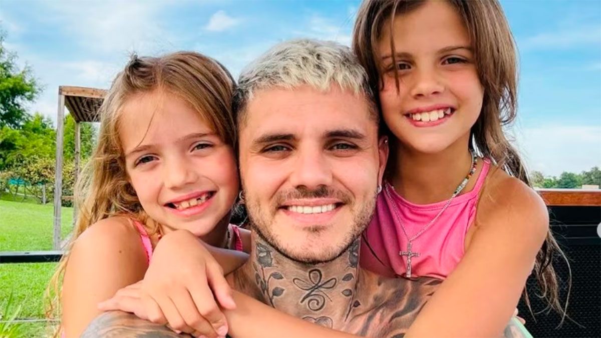 La primera foto de Mauro Icardi y sus hijas juntos: “En sus risas escucho el eco de ese amor ...