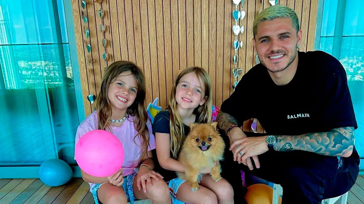Mauro Icardi pasó una noche tranquila con sus hijas tras el escándalo judicial con Wanda Nara ...