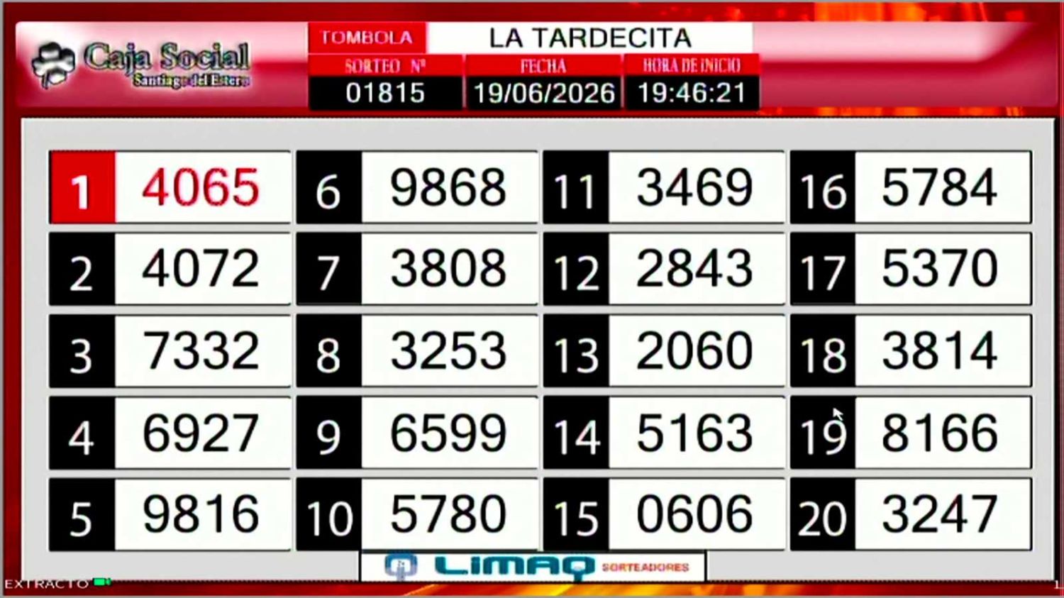 Tómbola Santiagueña: conocé los números ganadores de este viernes 19 de ...